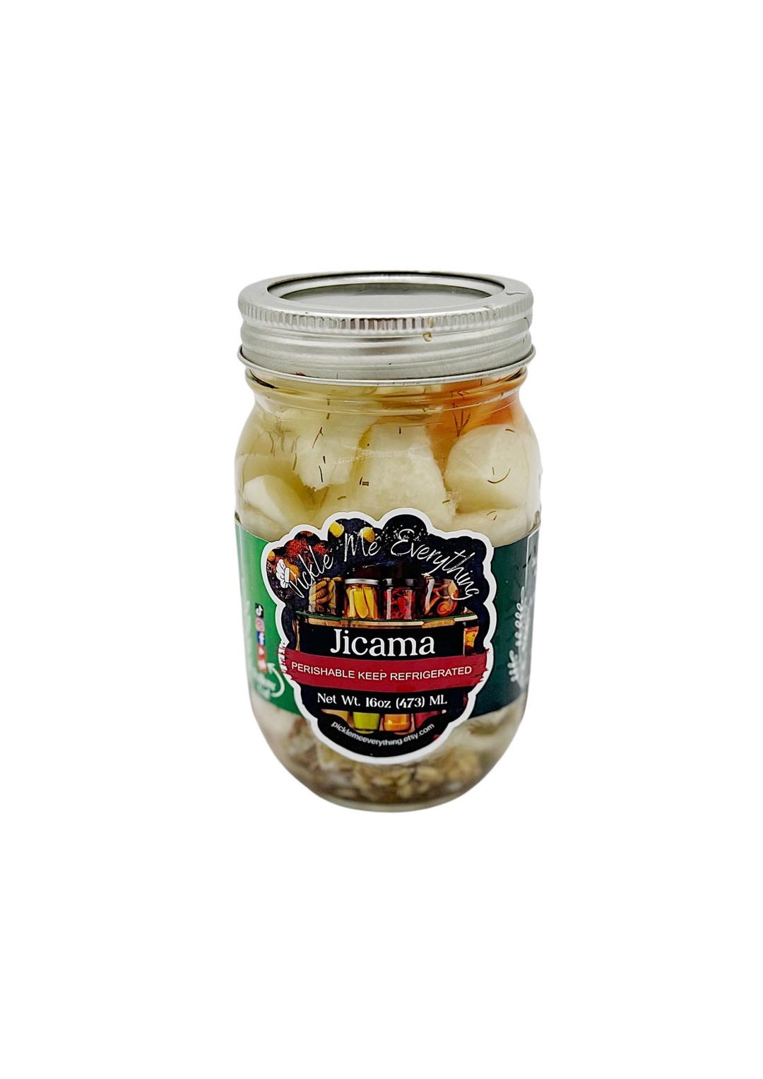Pickled Jicama 16oz. - Etsy