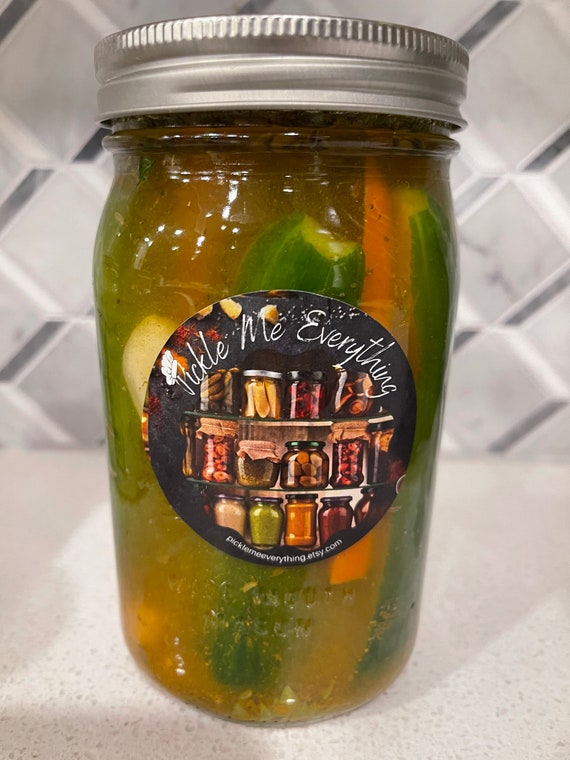 Pickled Curry Pickles Persian Cucumbers All Organic 100% - Etsy