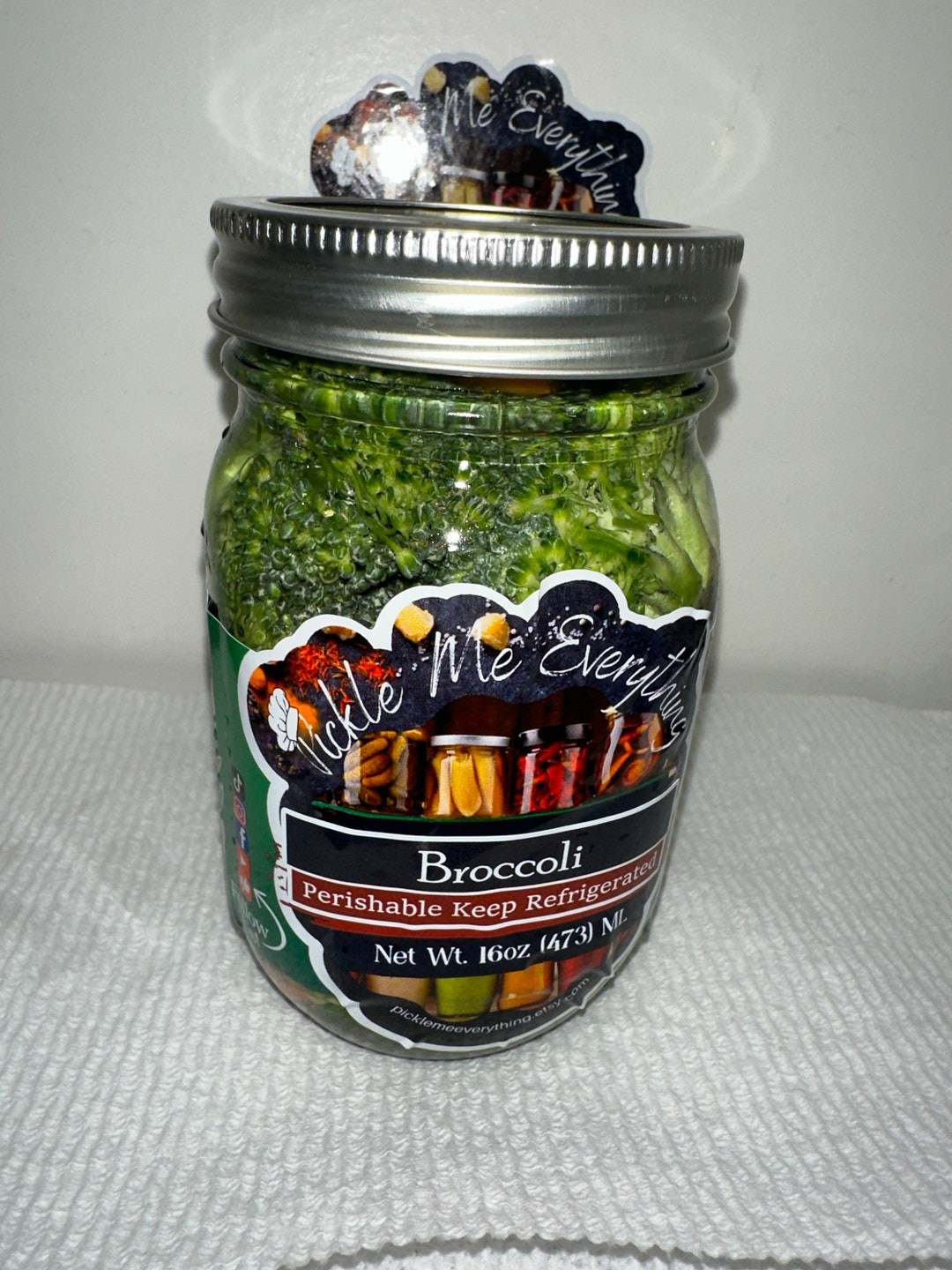 Pickled Broccoli 16oz - Etsy