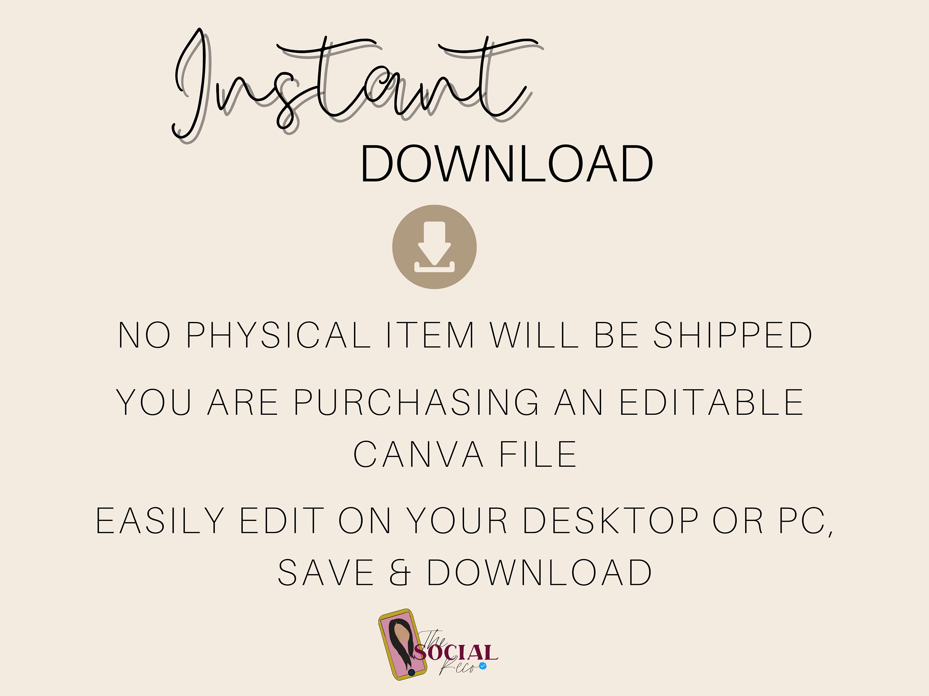 Email Signature Template in Neutral Tones | Customized in Canva - Etsy