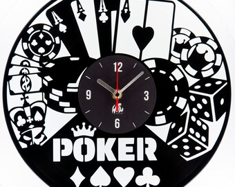 Poker Wall Clock - Etsy