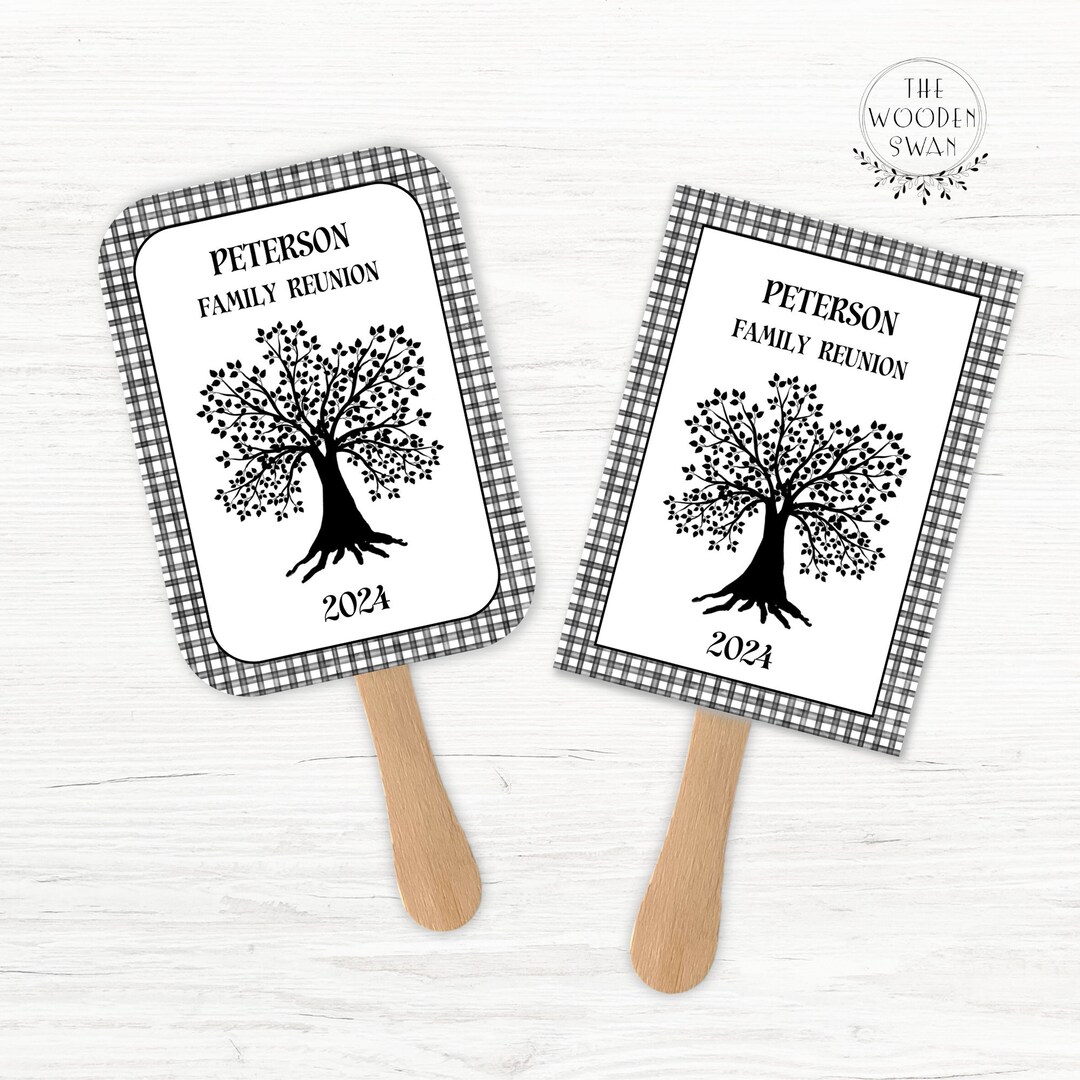 Family Reunion Hand Fan Template, Family Reunion Party, 5x7 Printable ...