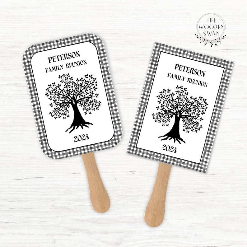 Family Reunion Hand Fan Template, Family Reunion Party, 5x7 Printable ...