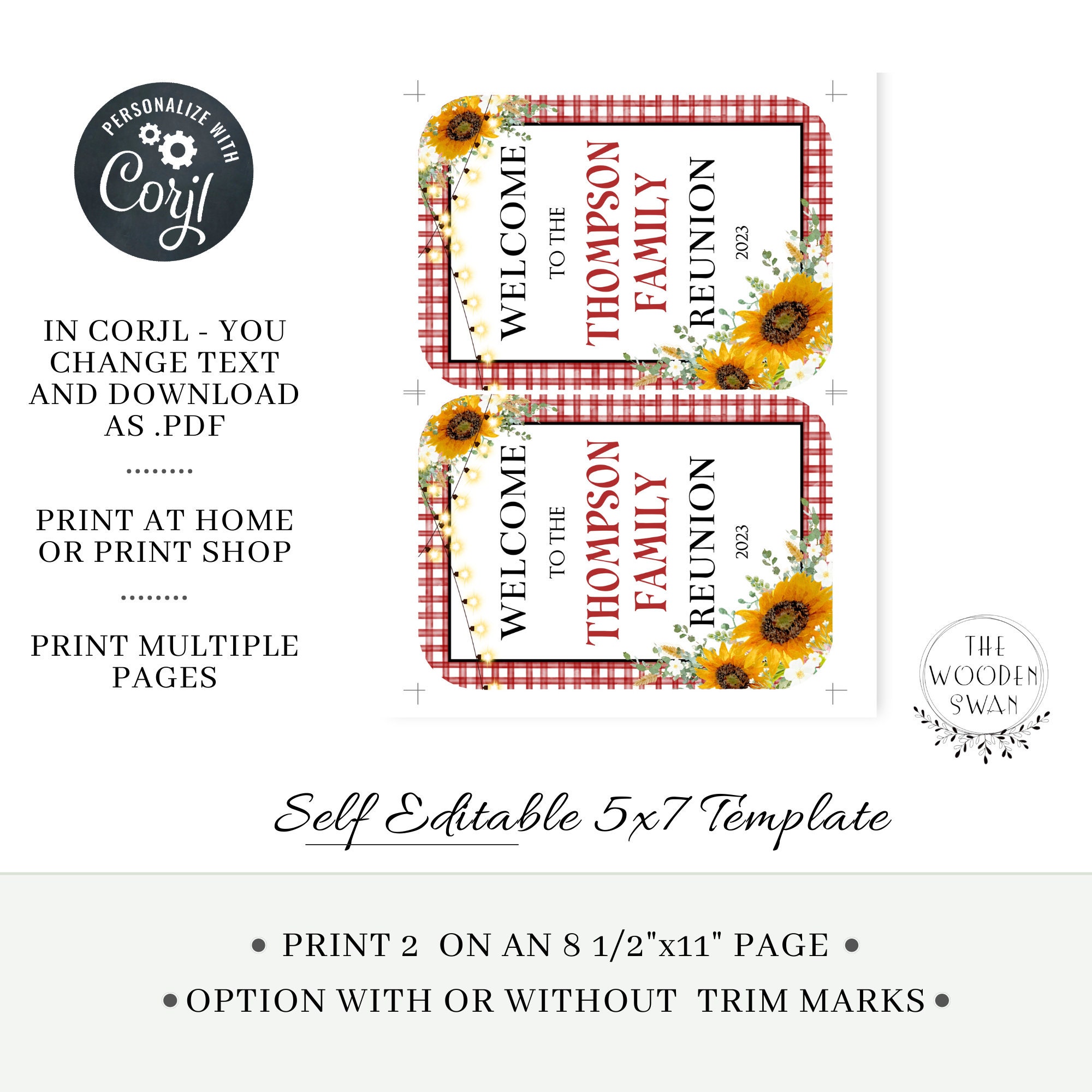 Family Reunion Hand Fan Template, Family Reunion Party, Printable ...