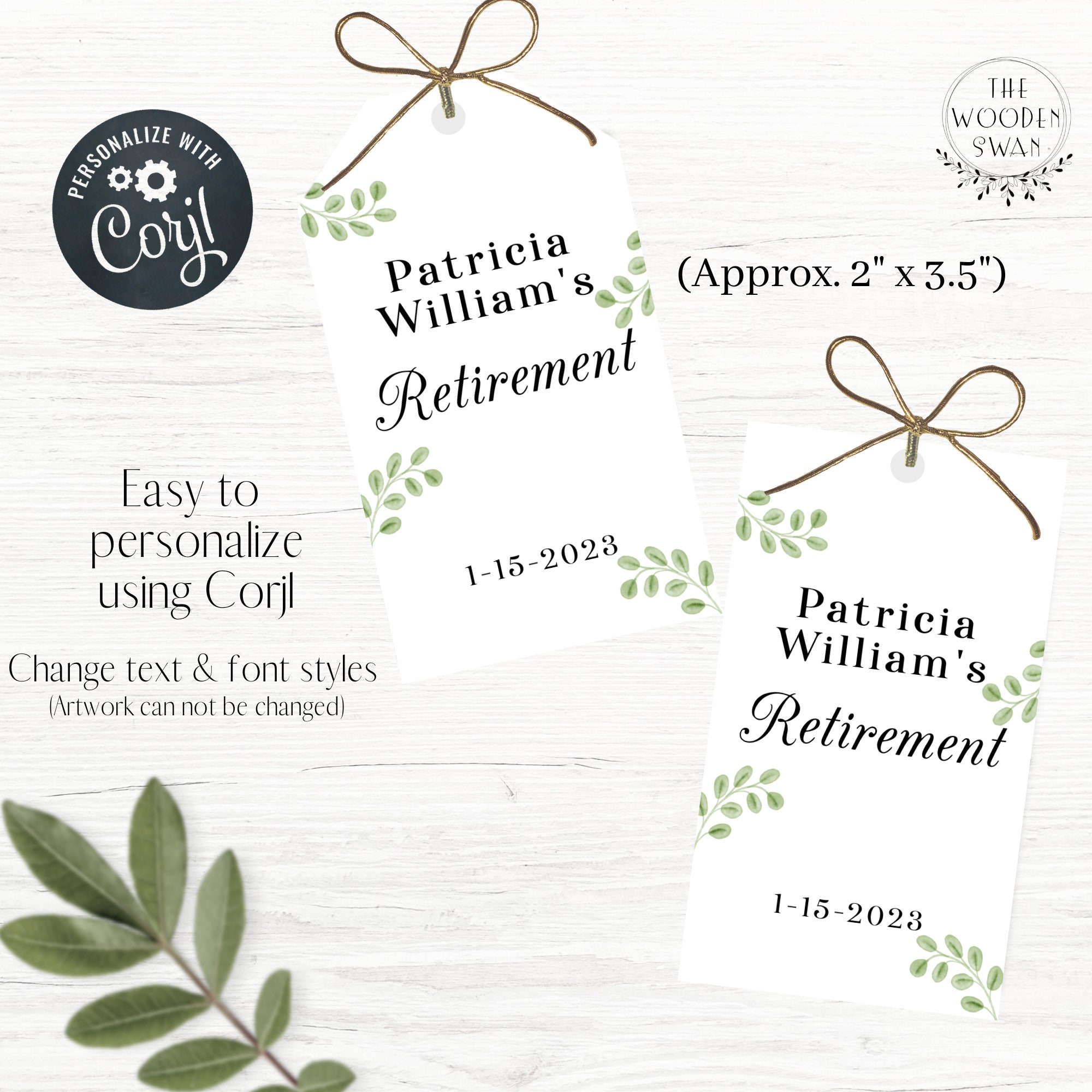 Printable Retirement Gift Tag Template, Retirement Wine Bottle Tag ...
