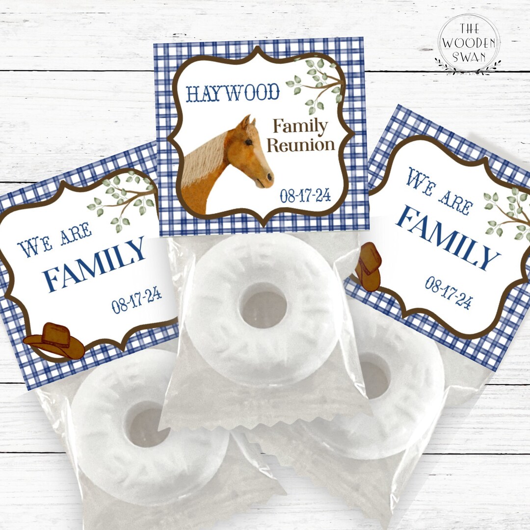 Printable Family Reunion Mint Topper Template, Country Western Family ...