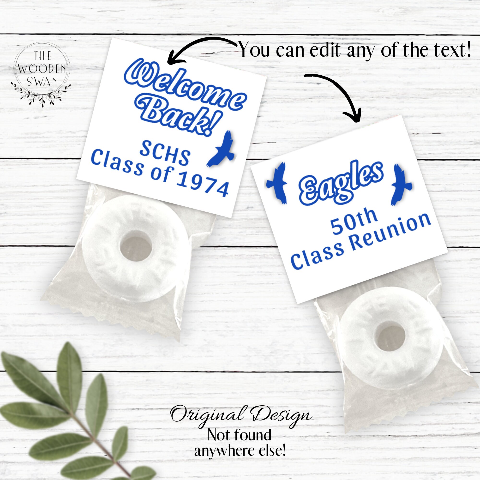 Printable Class Reunion Mint Favor Topper Template Custom - Etsy