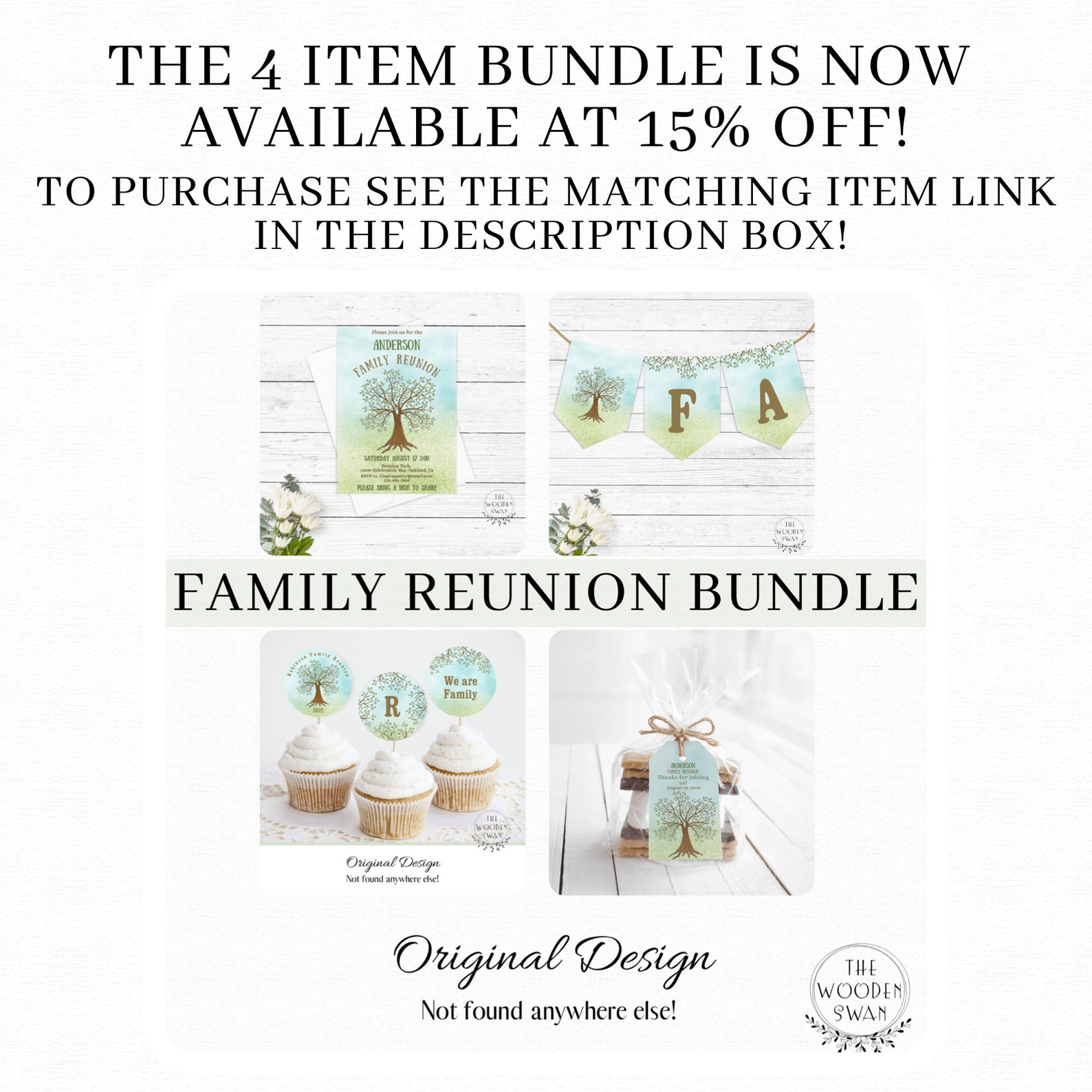 Family Reunion Cupcake Topper Template, Round Gift Tags, Family Reunion ...