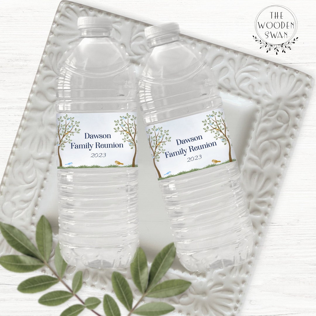 Printable Family Reunion Water Bottle Template, Bottle Label, Reunion ...