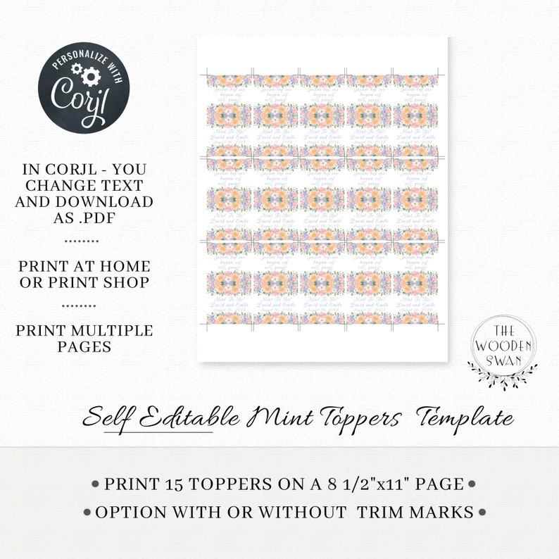 Printable Mint to Be Topper Template, Mint Party Favors, Life Saver ...