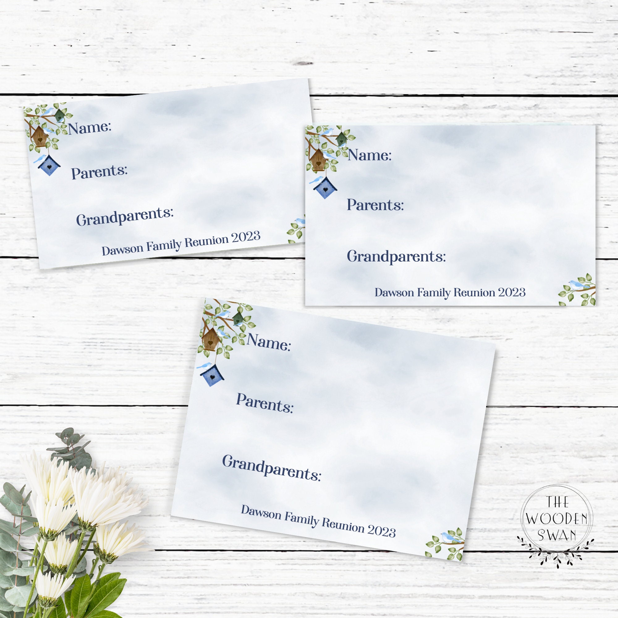Family Reunion Name Tag Template, Party Name Tags, Family Reunion ...