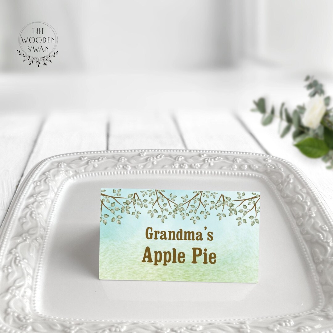 Printable Buffet Sign Template, Editable Food Sign, Family Reunion Tent ...