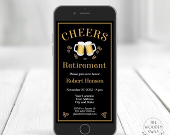 Retirement Cheers Invitation - Etsy