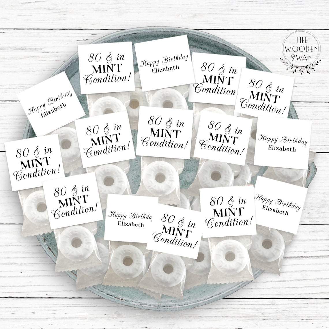 Printable Birthday Mint Favor Topper Template, Custom Mint Party Favors ...