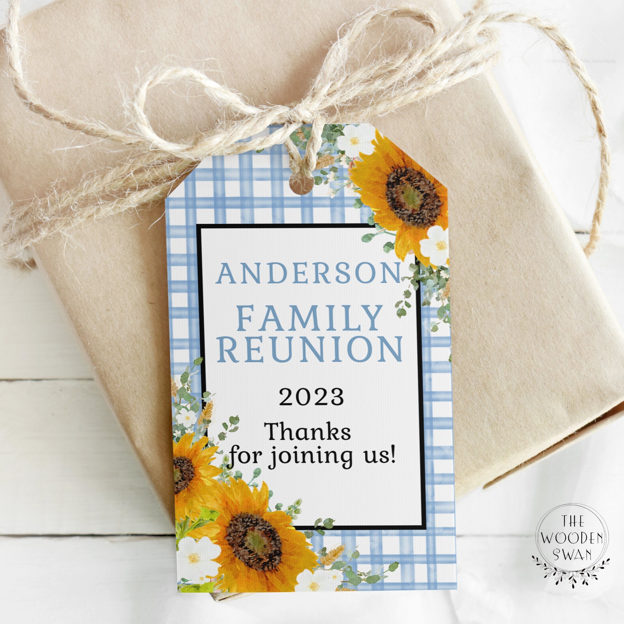 DIY Printable Favor Tag Template Family Reunion Gift Tag - Etsy