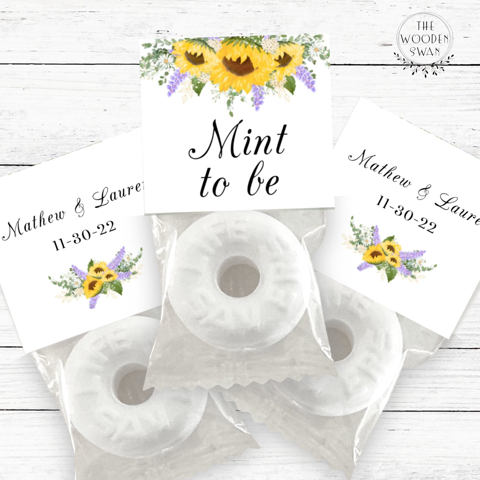 Printable Mint to Be Favor Topper Template, Sunflower Party, Life Saver ...
