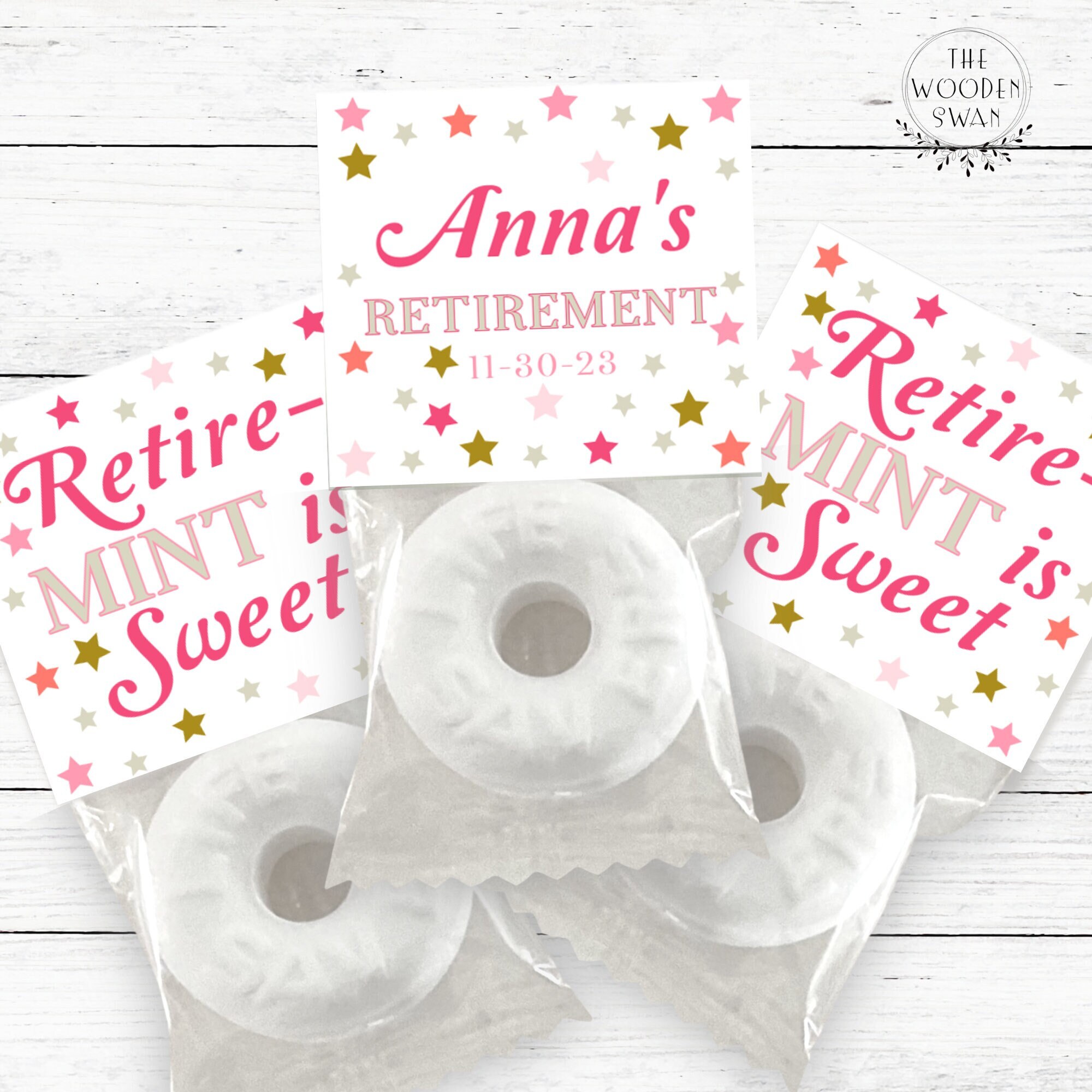 Printable Retirement Mint Favor Topper Template, Custom Mint Party ...