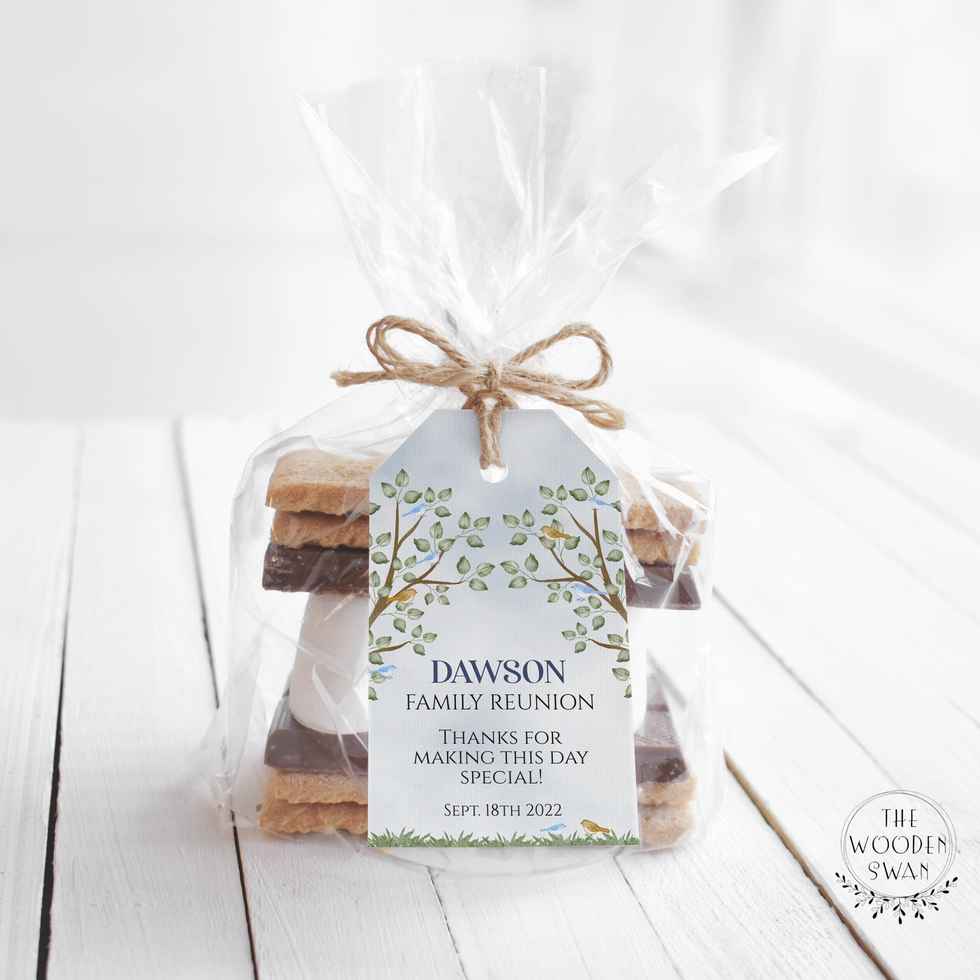 Printable Favor Tag Template, Family Reunion Gift Tag, Thank You Favor ...