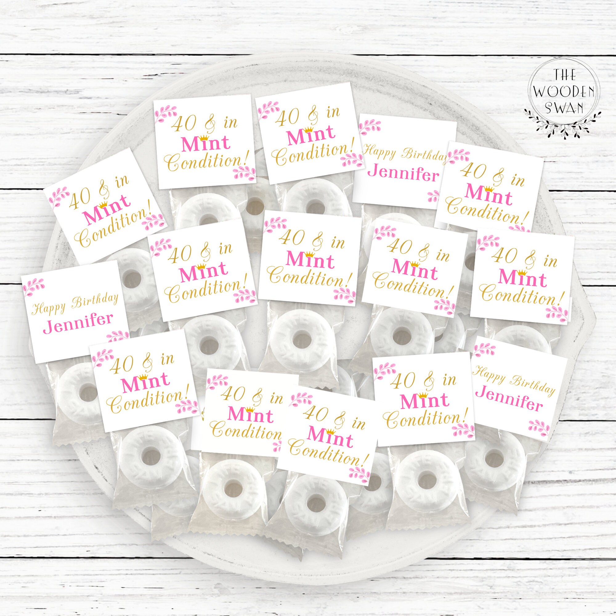 Printable Birthday Mint Favor Topper Template, Custom Mint Party Favors ...