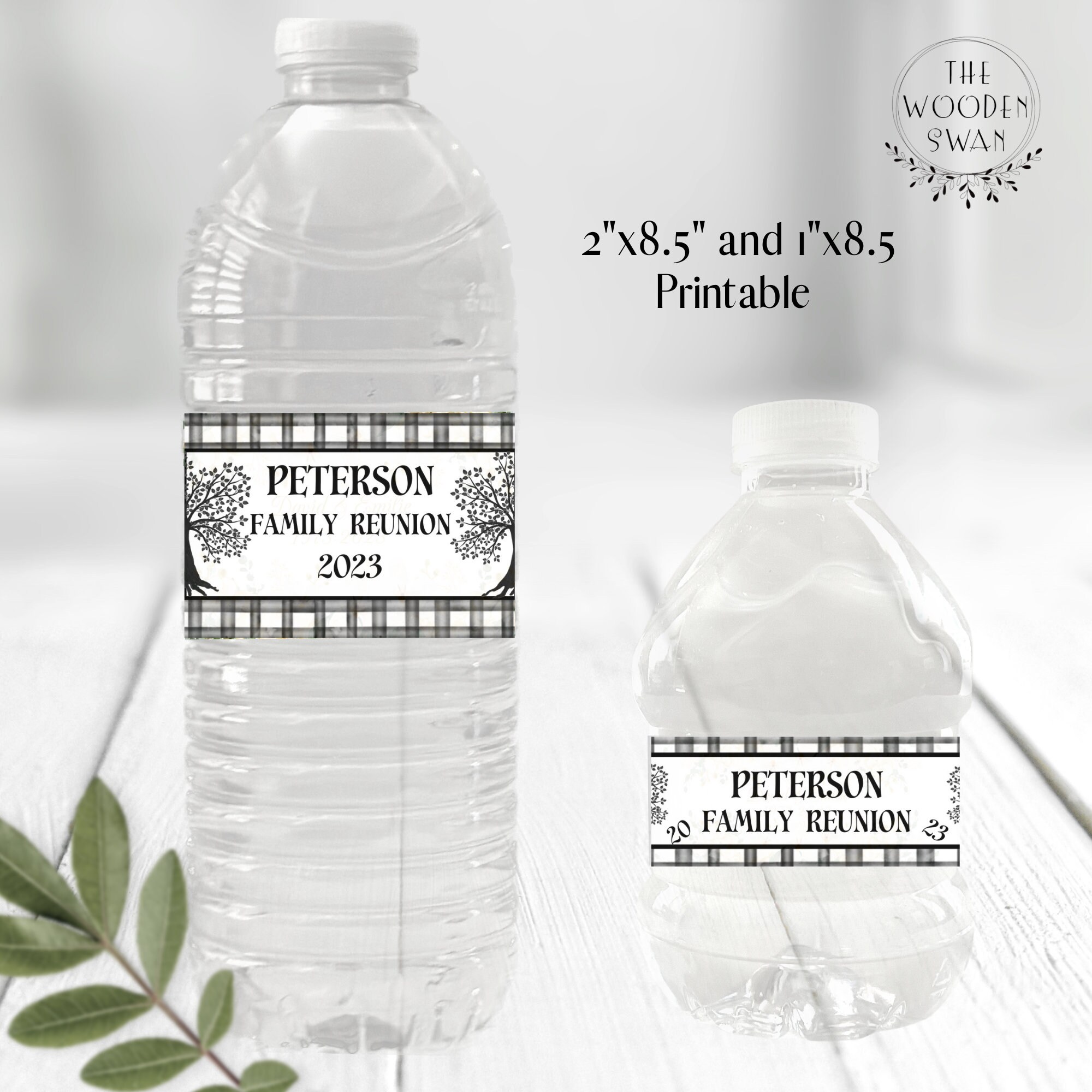 Printable Family Reunion Water Bottle Template, Bottle Label Template ...