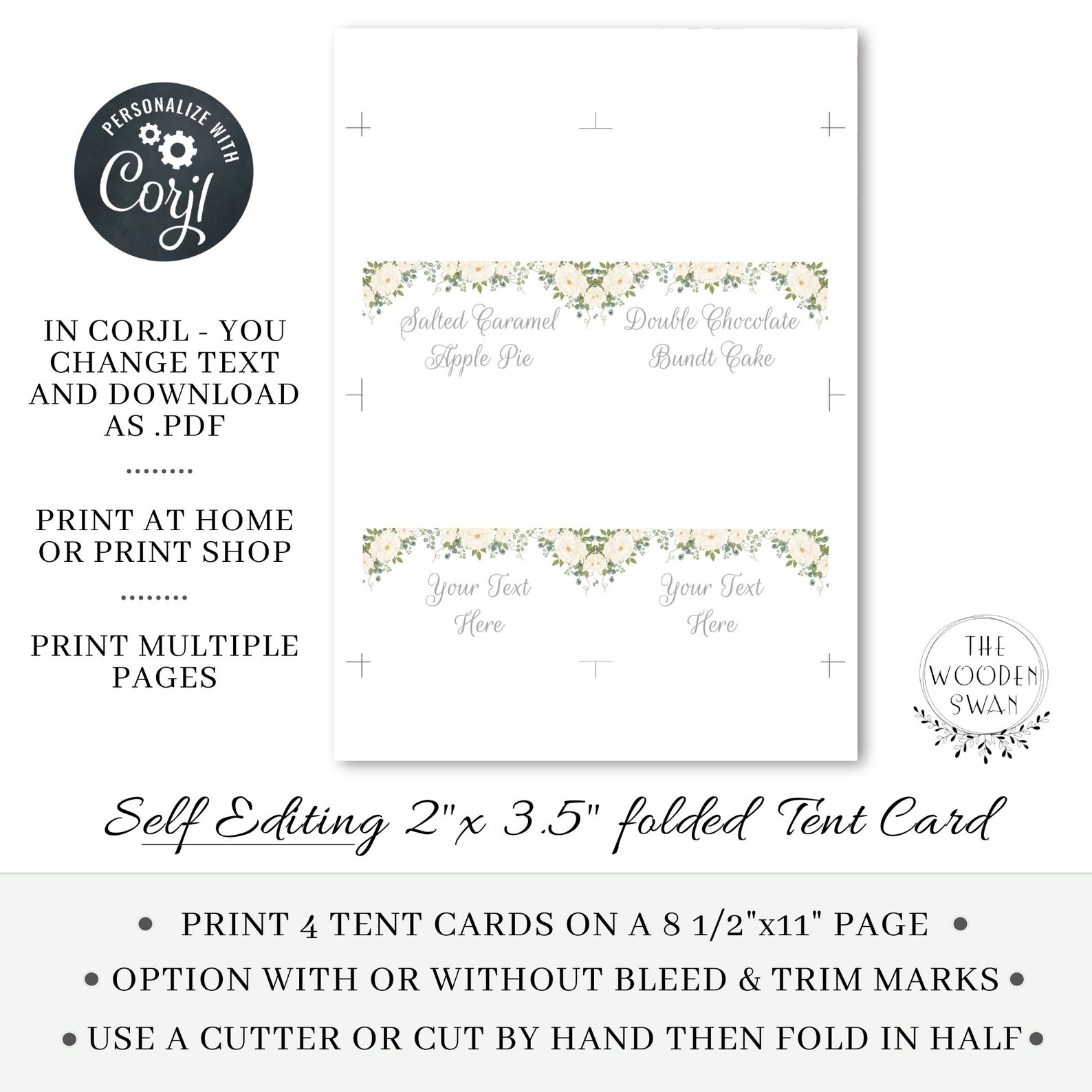 Printable Buffet Sign Template Editable Food Sign Silver - Etsy