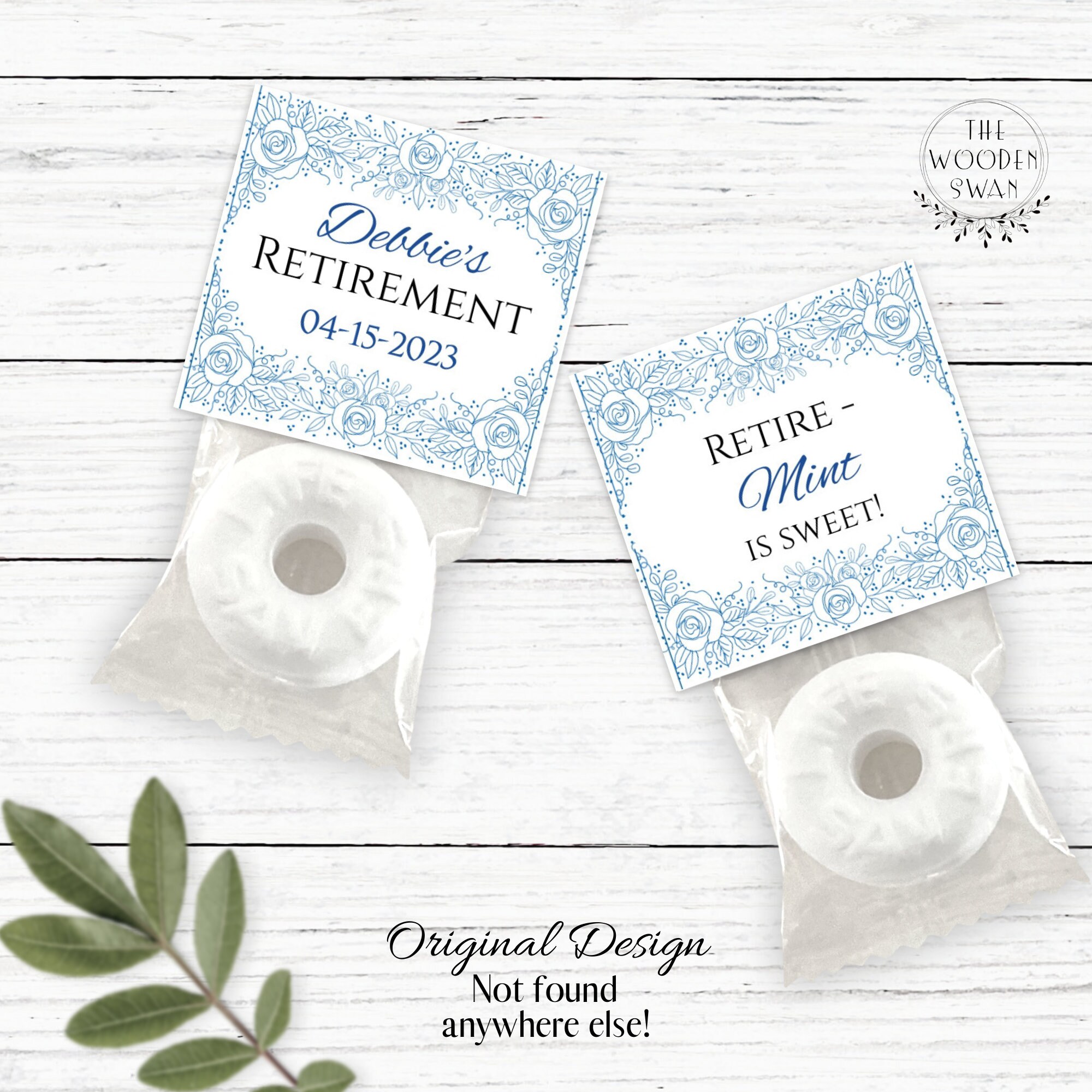 Printable Retirement Mint Favor Topper Template, Custom Mint Party ...