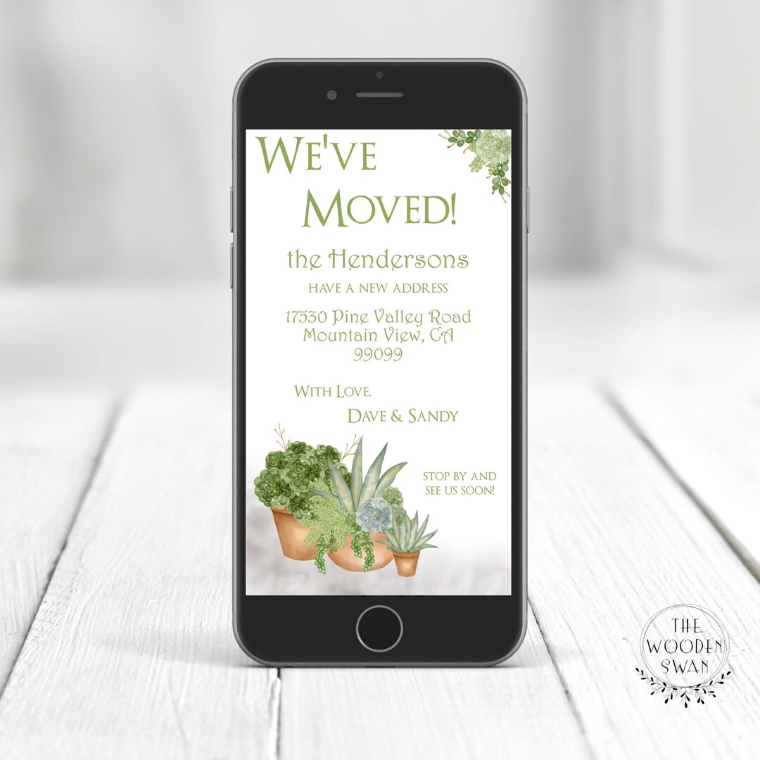 Electronic We've Moved Announcement Template - New Address - Ecard ...