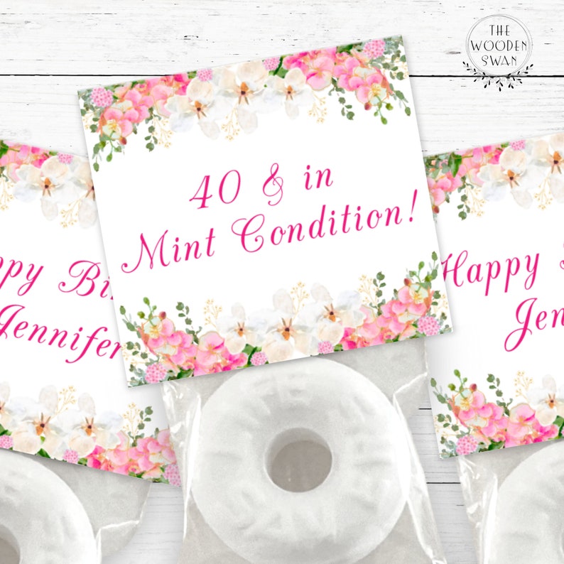 Printable Birthday Mint Favor Topper Template Custom Mint - Etsy