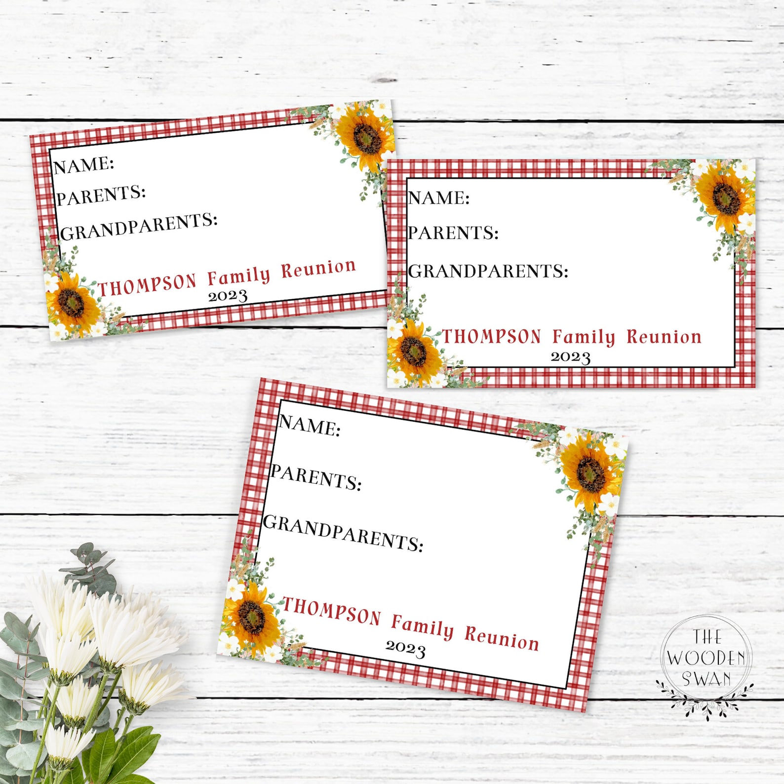 Family Reunion Name Tag Template, Party Name Tags, Family Celebration ...