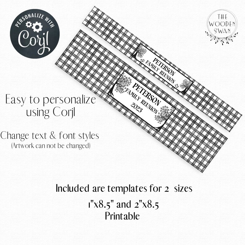 Printable Family Reunion Water Bottle Template, Bottle Label Template ...