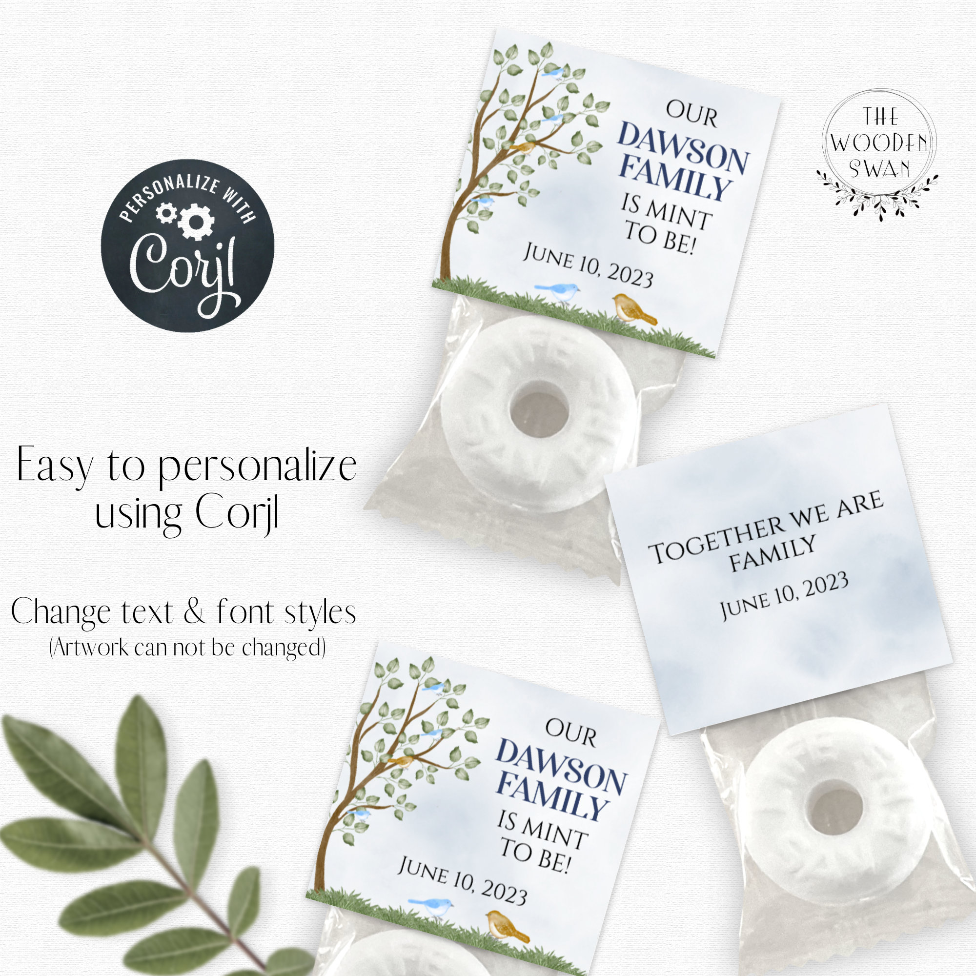 Printable Family Reunion Mint Topper Template, Custom Mint Party Favor ...