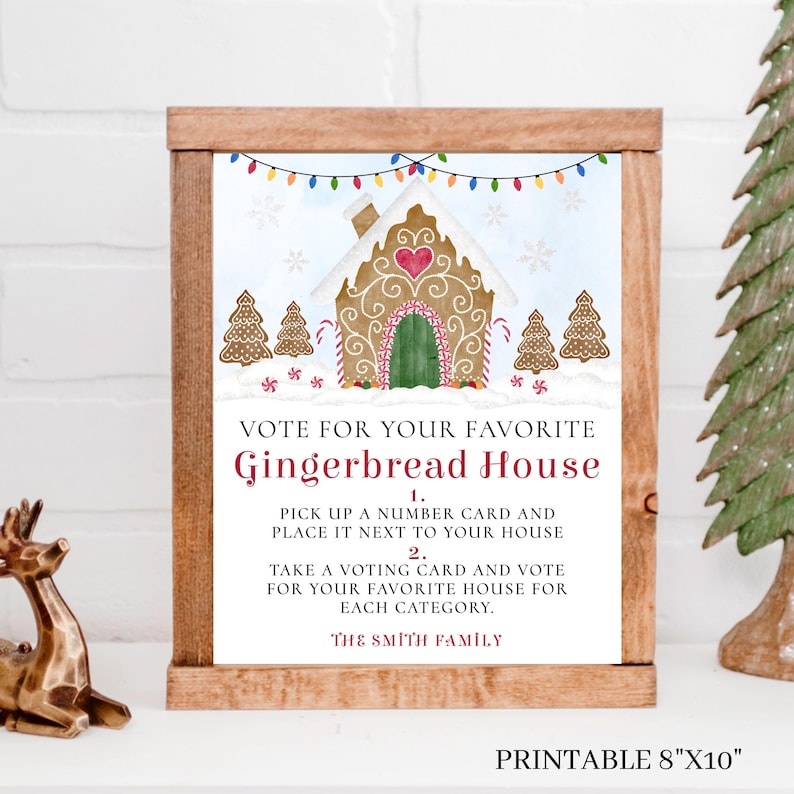 Printable Christmas Gingerbread House Decorating Templates, DIY ...