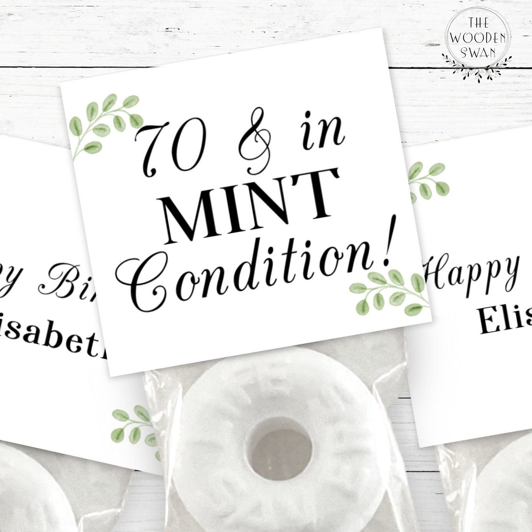 Printable Birthday Mint Favor Topper Template, Custom Mint Party Favors ...