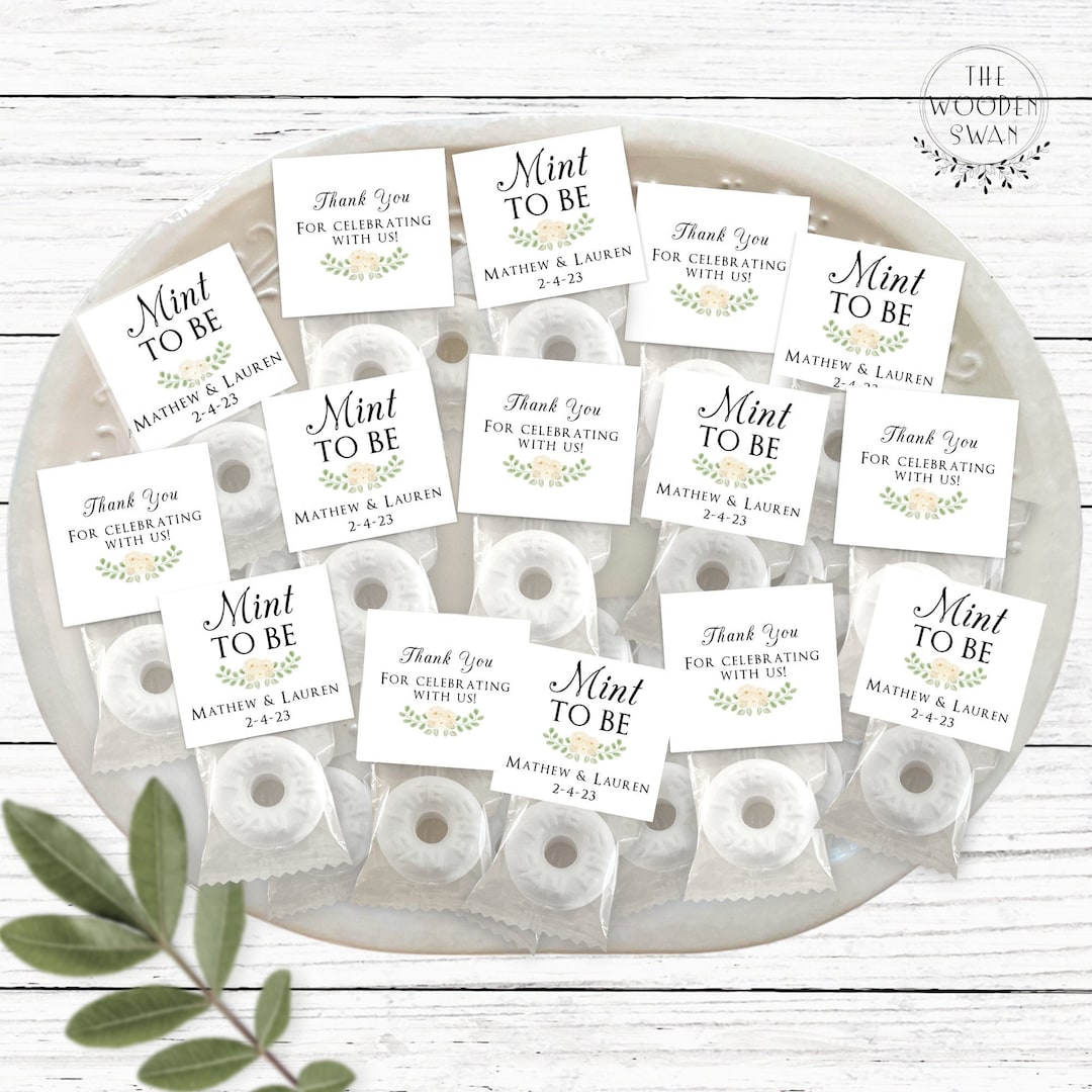 Printable Mint to Be Favor Topper Template Mint Party Favors - Etsy