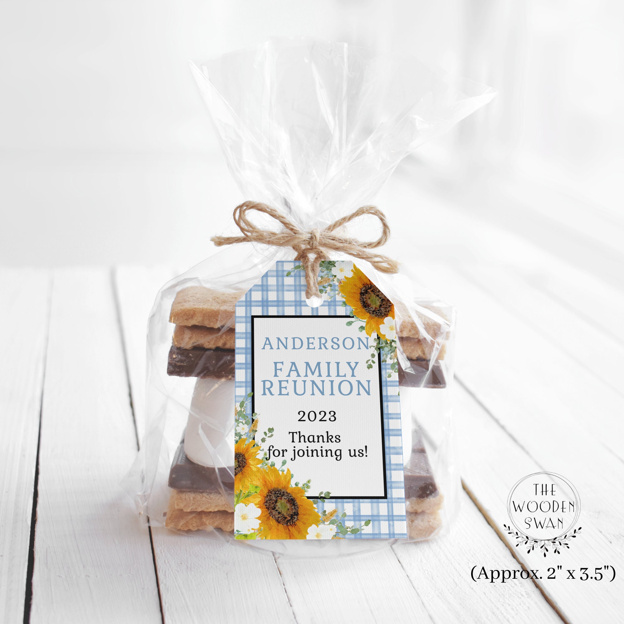 DIY Printable Favor Tag Template Family Reunion Gift Tag - Etsy