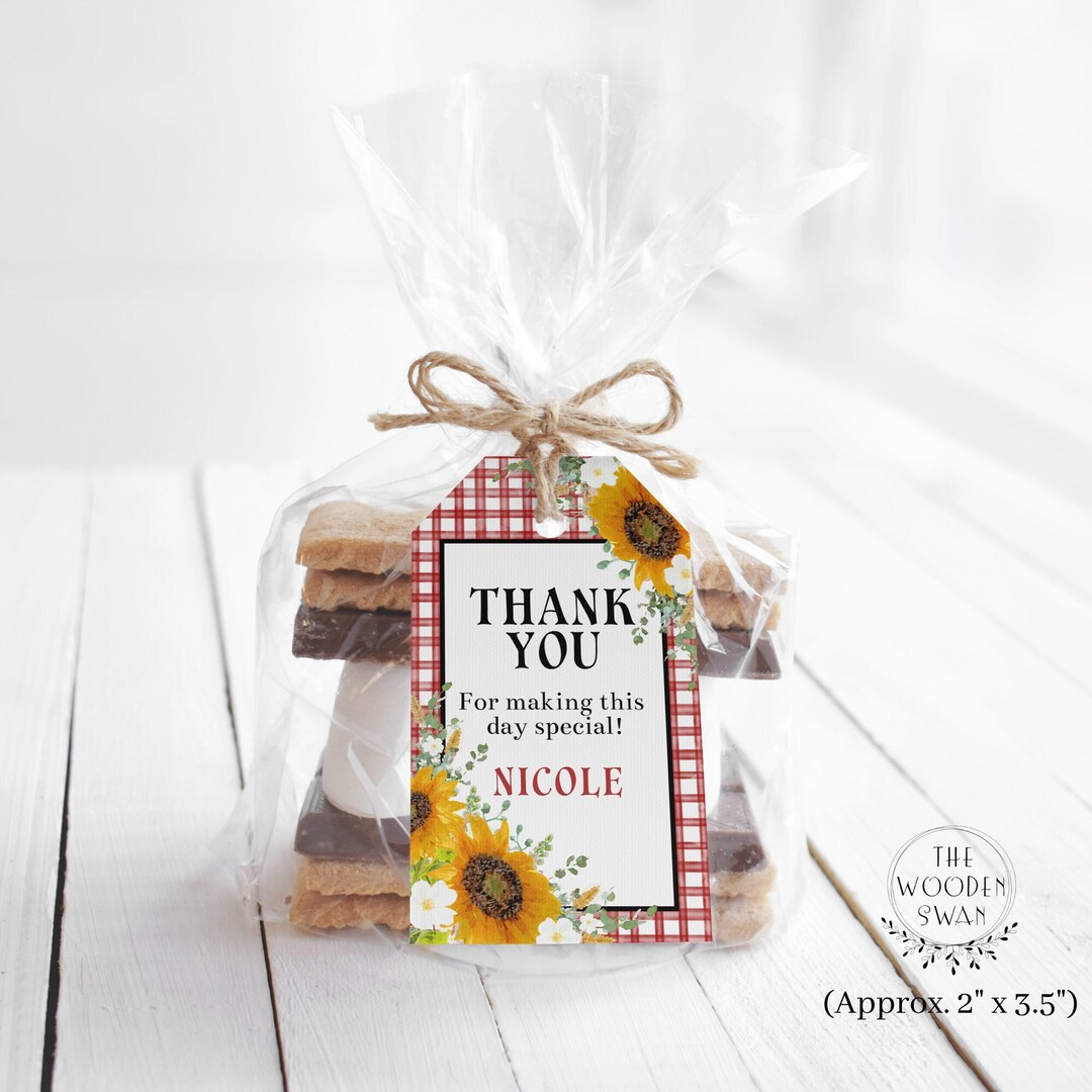 DIY Printable Favor Tag Template, Family Reunion Gift Tag, Thank You ...