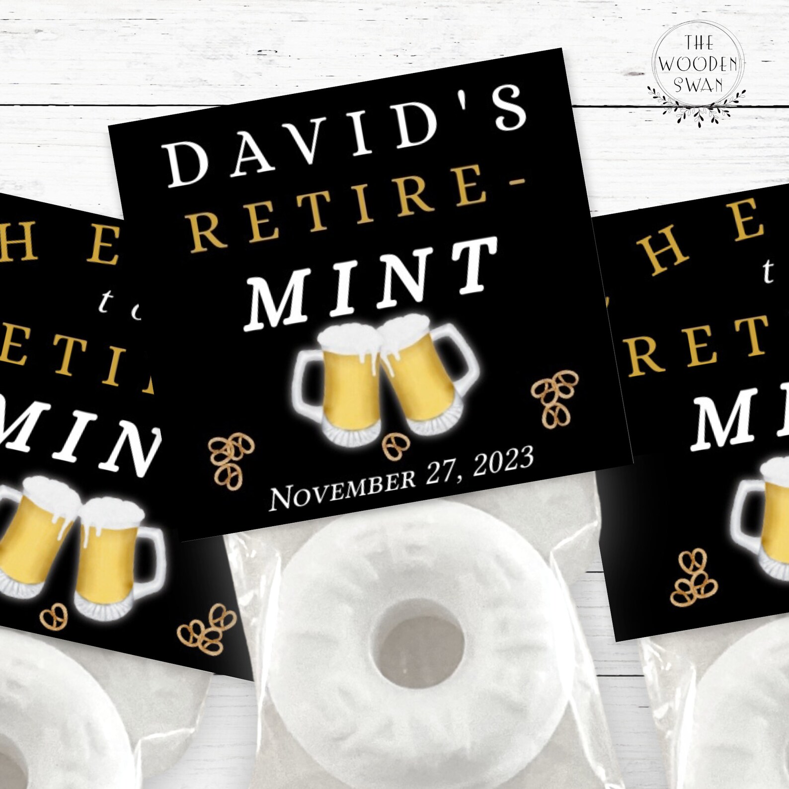 Printable Retirement Mint Favor Topper Template, Custom Mint Party ...