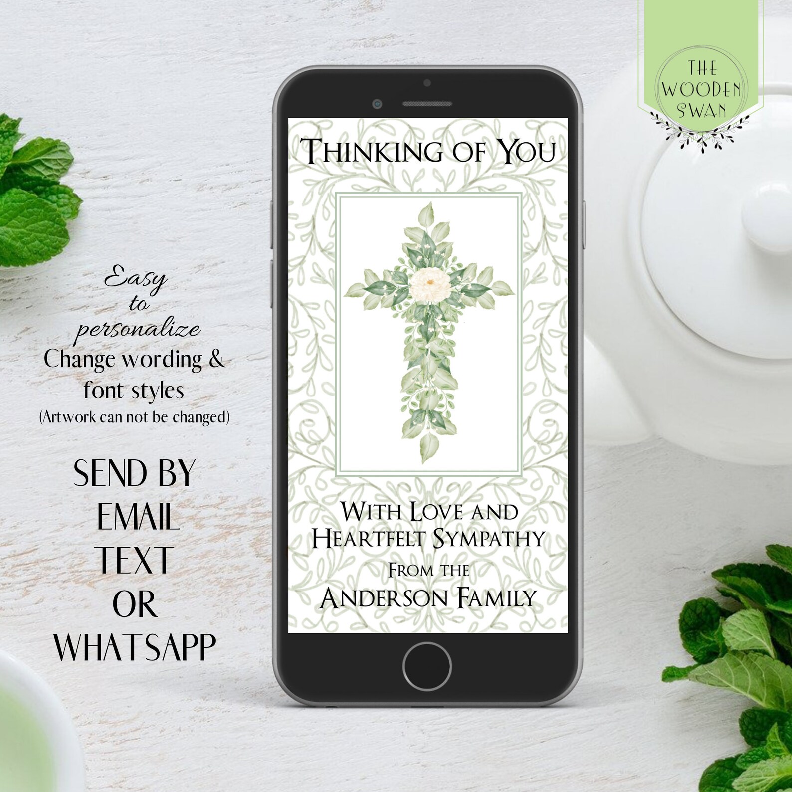 Electronic Sympathy Card Digital ECard Digital Condolence - Etsy France