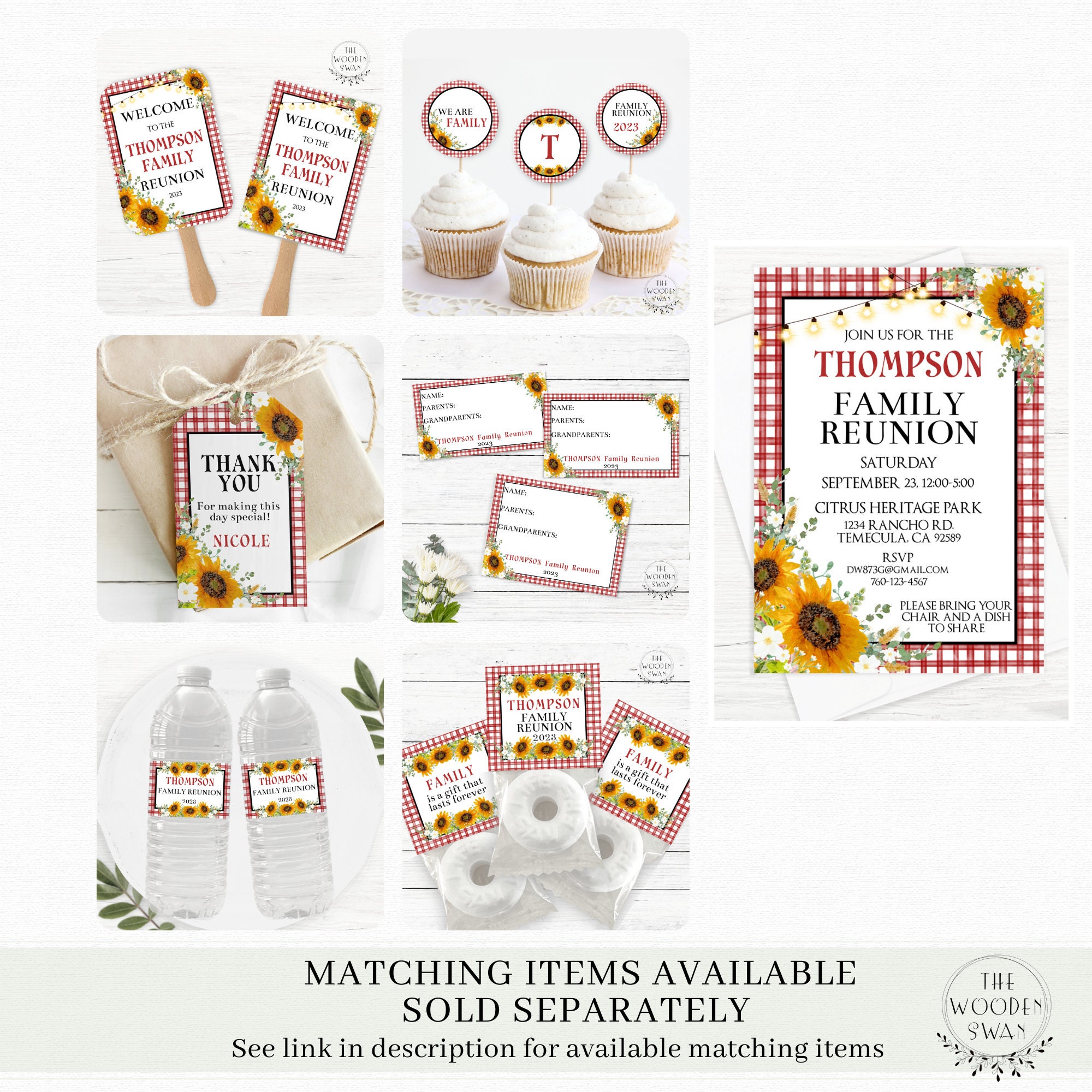 Family Reunion Hand Fan Template, Family Reunion Party, Printable ...