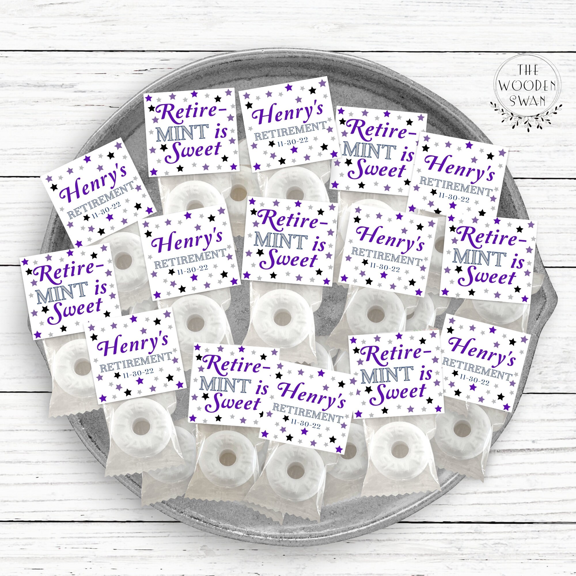 Printable Retirement Mint Favor Topper Template Custom Mint - Etsy