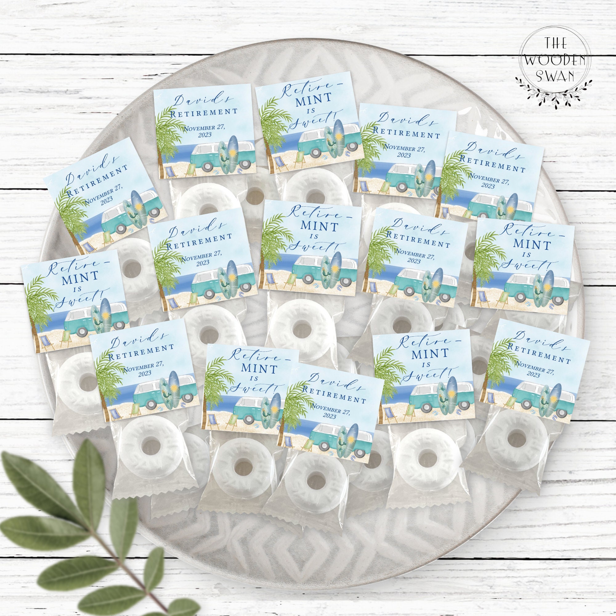 Printable Retirement Mint Favor Topper Template, Custom Mint Party ...