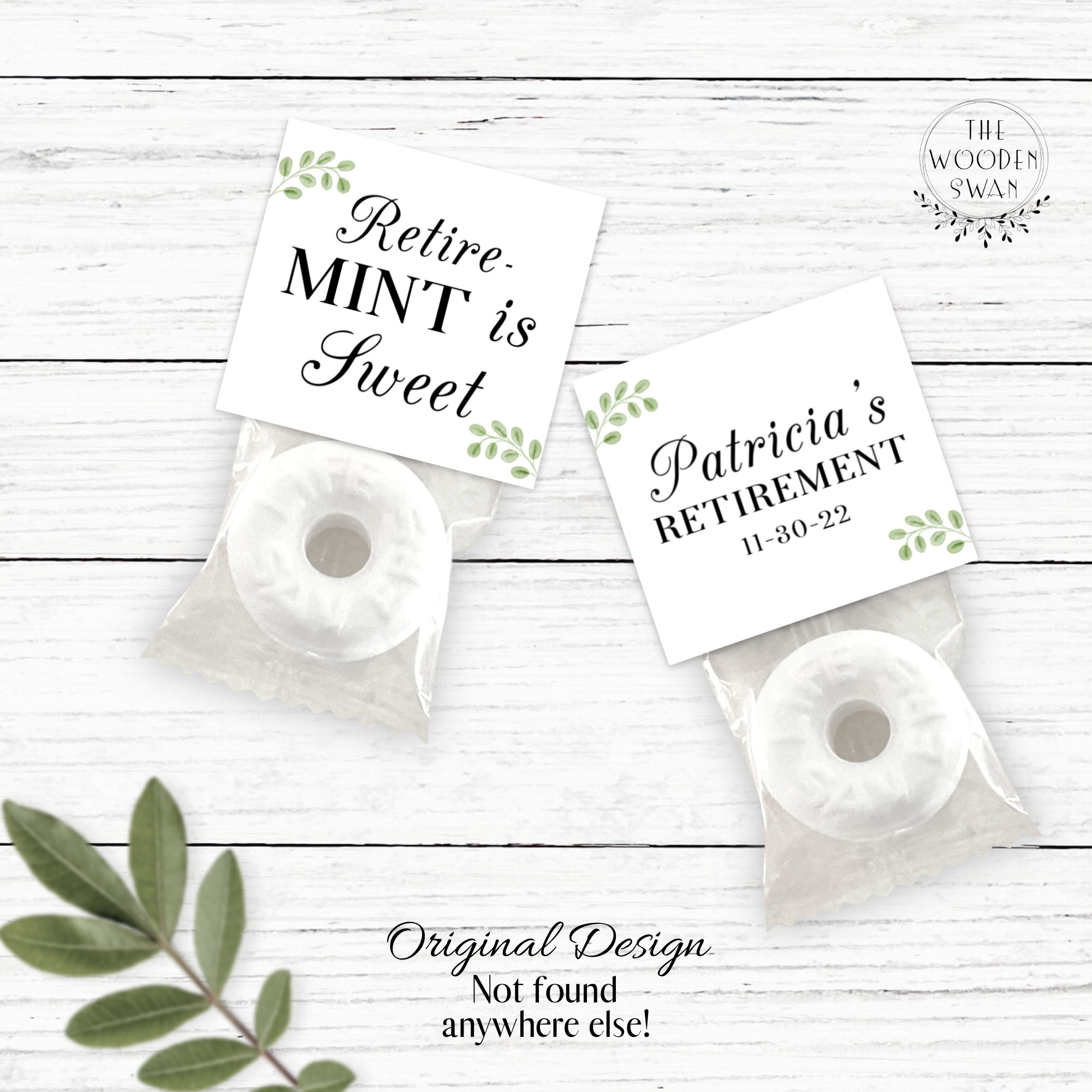 Printable Retirement Mint Favor Topper Template, Custom Mint Party ...