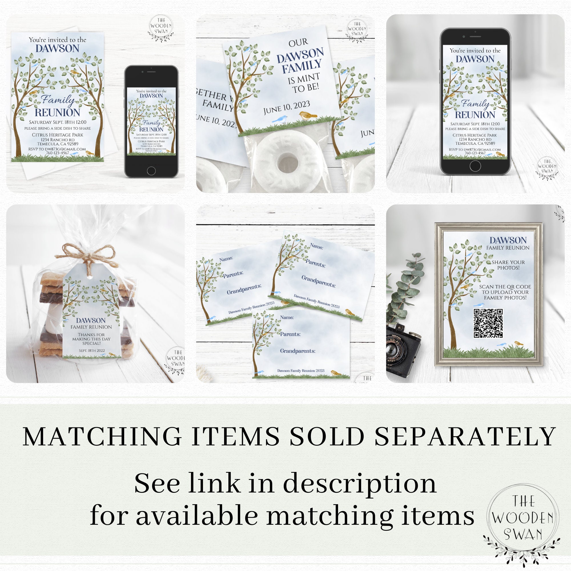 Printable Family Reunion Mint Topper Template, Custom Mint Party Favor ...