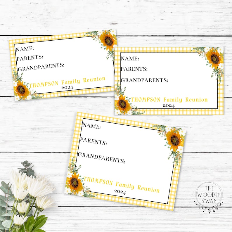 Family Reunion Name Tag Template, Party Name Tags, Family Celebration ...