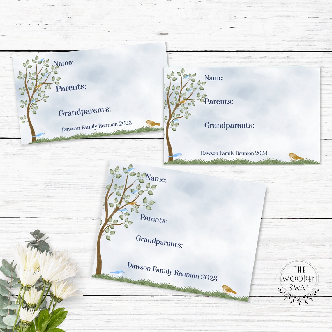 Family Reunion Name Tag Template, Party Name Tags, Family Reunion ...