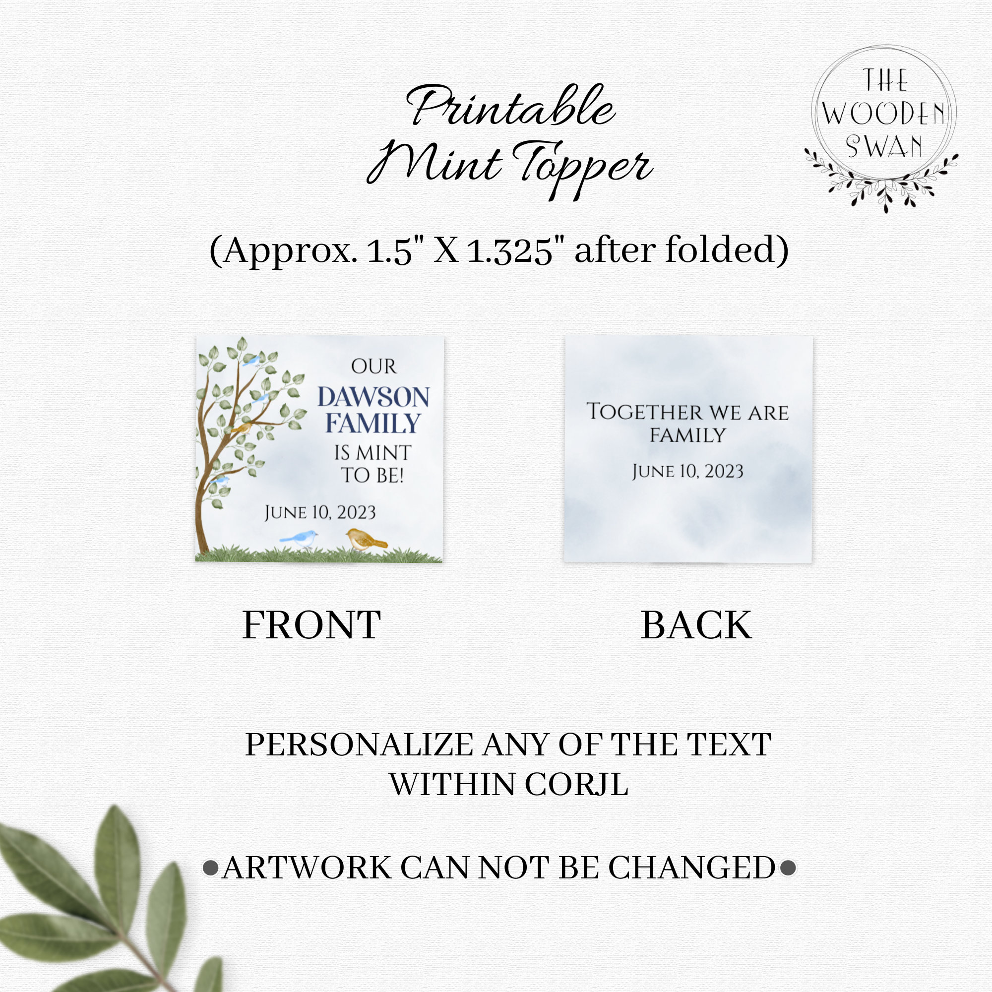 Printable Family Reunion Mint Topper Template, Custom Mint Party Favor ...