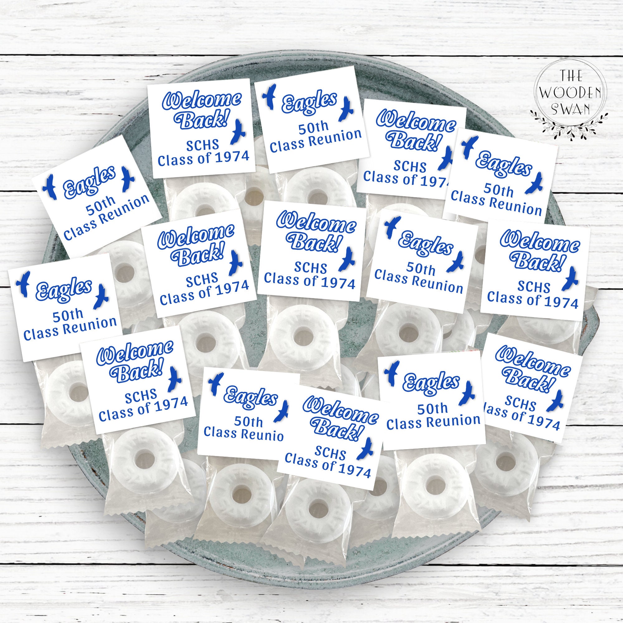 Printable Class Reunion Mint Favor Topper Template, Custom Mint Party ...