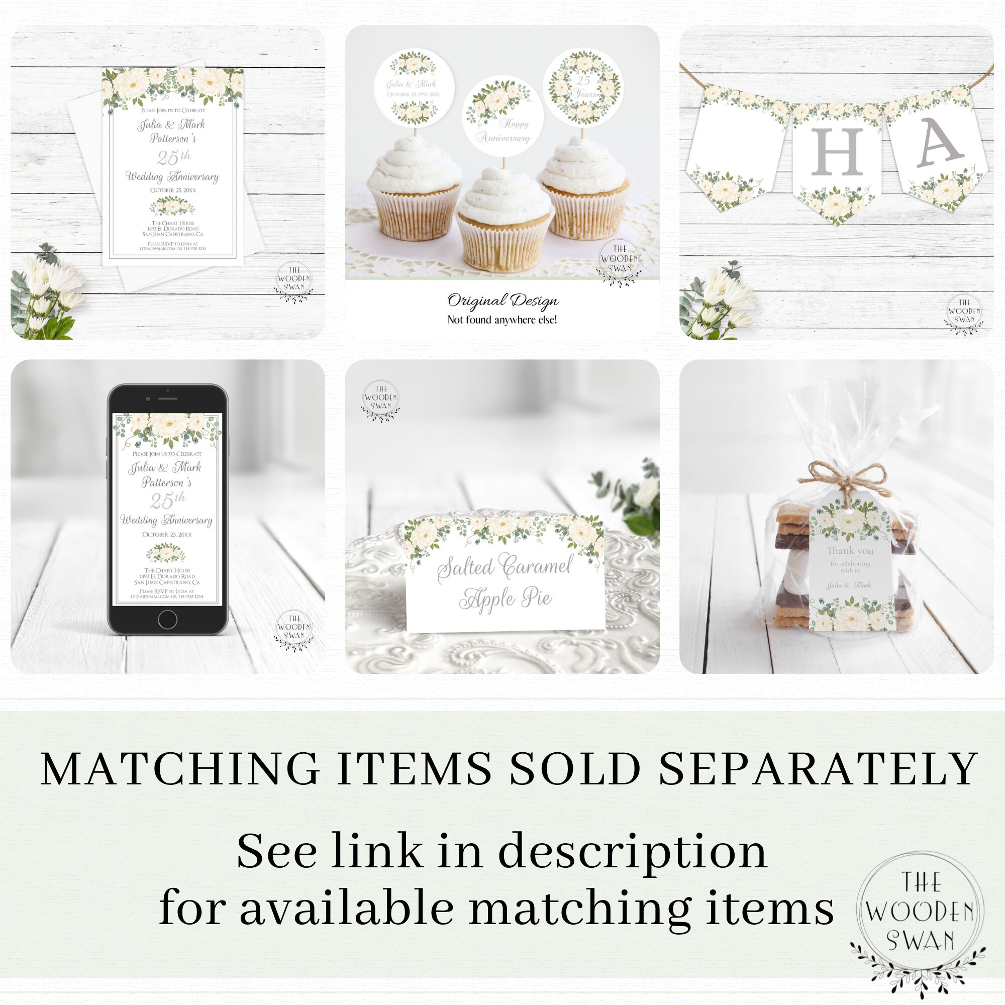 Printable Buffet Sign Template, Editable Food Sign, Silver Anniversary ...