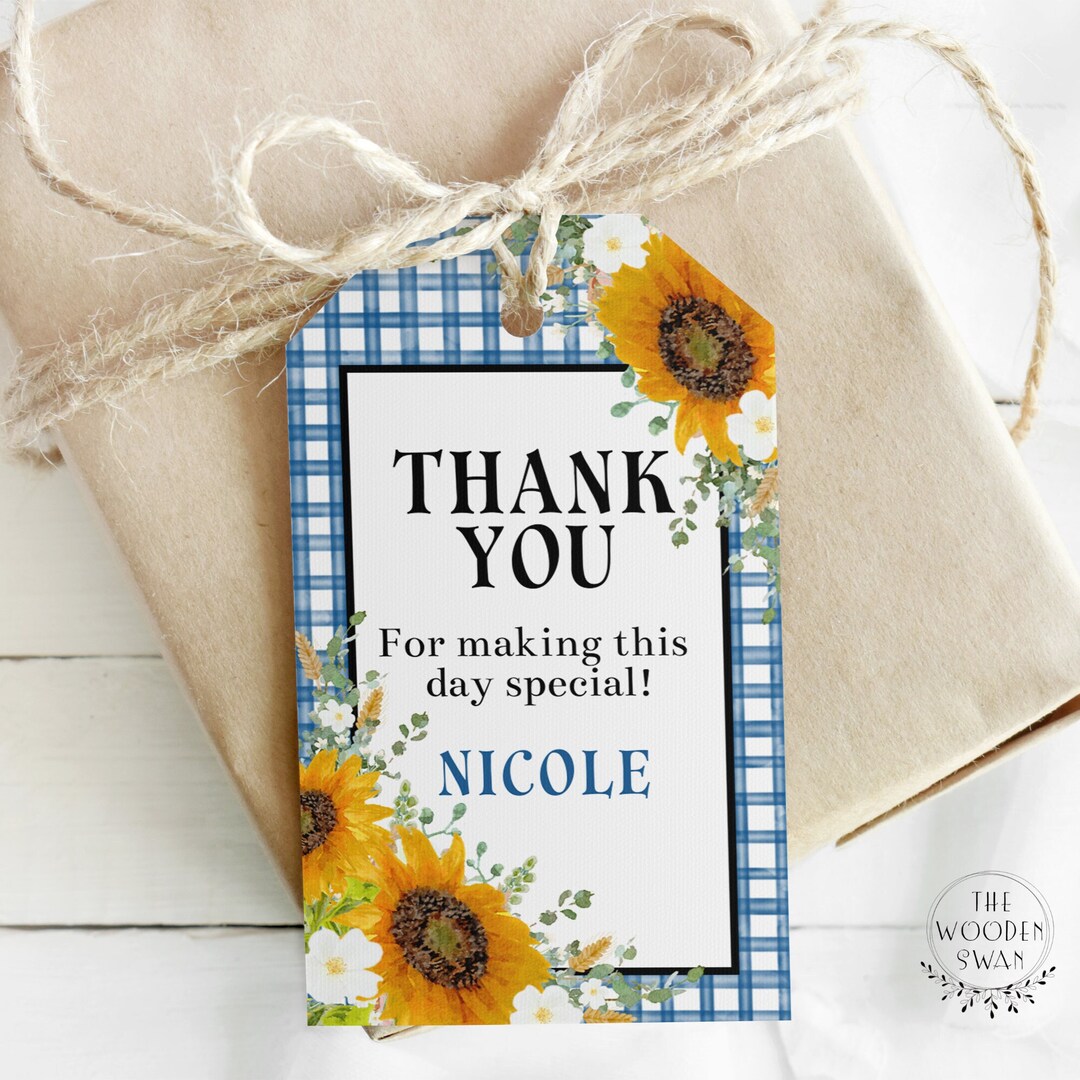 DIY Printable Favor Tag Template, Family Reunion Gift Tag, Thank You ...