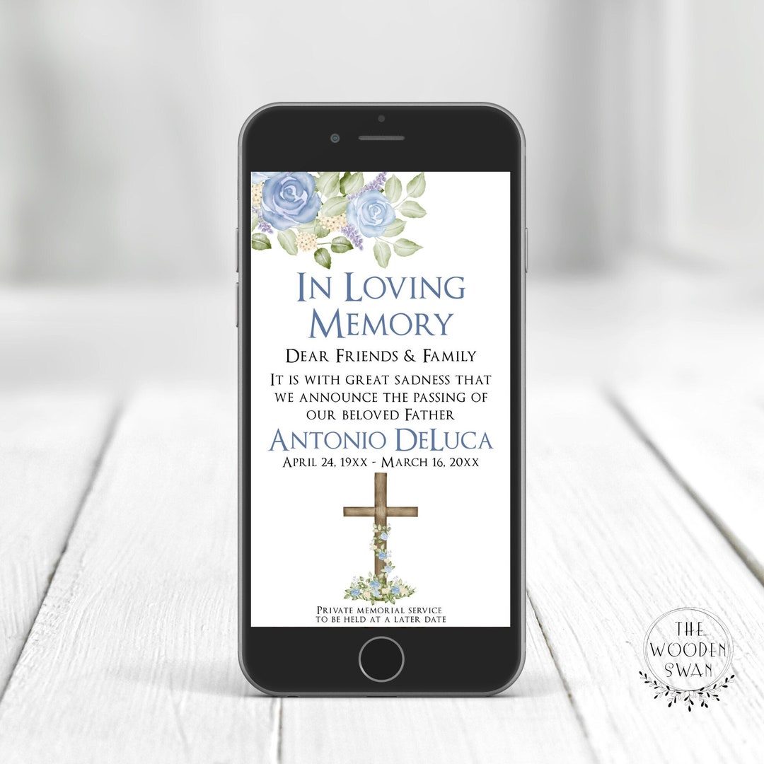Electronic in Loving Memory Template, Memorial, Passing of Loved One ...